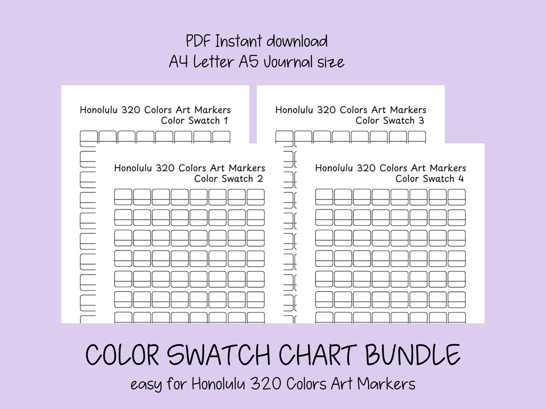 Blank Color Swatch Chart Color Chart Printable Swatch Template Color ...