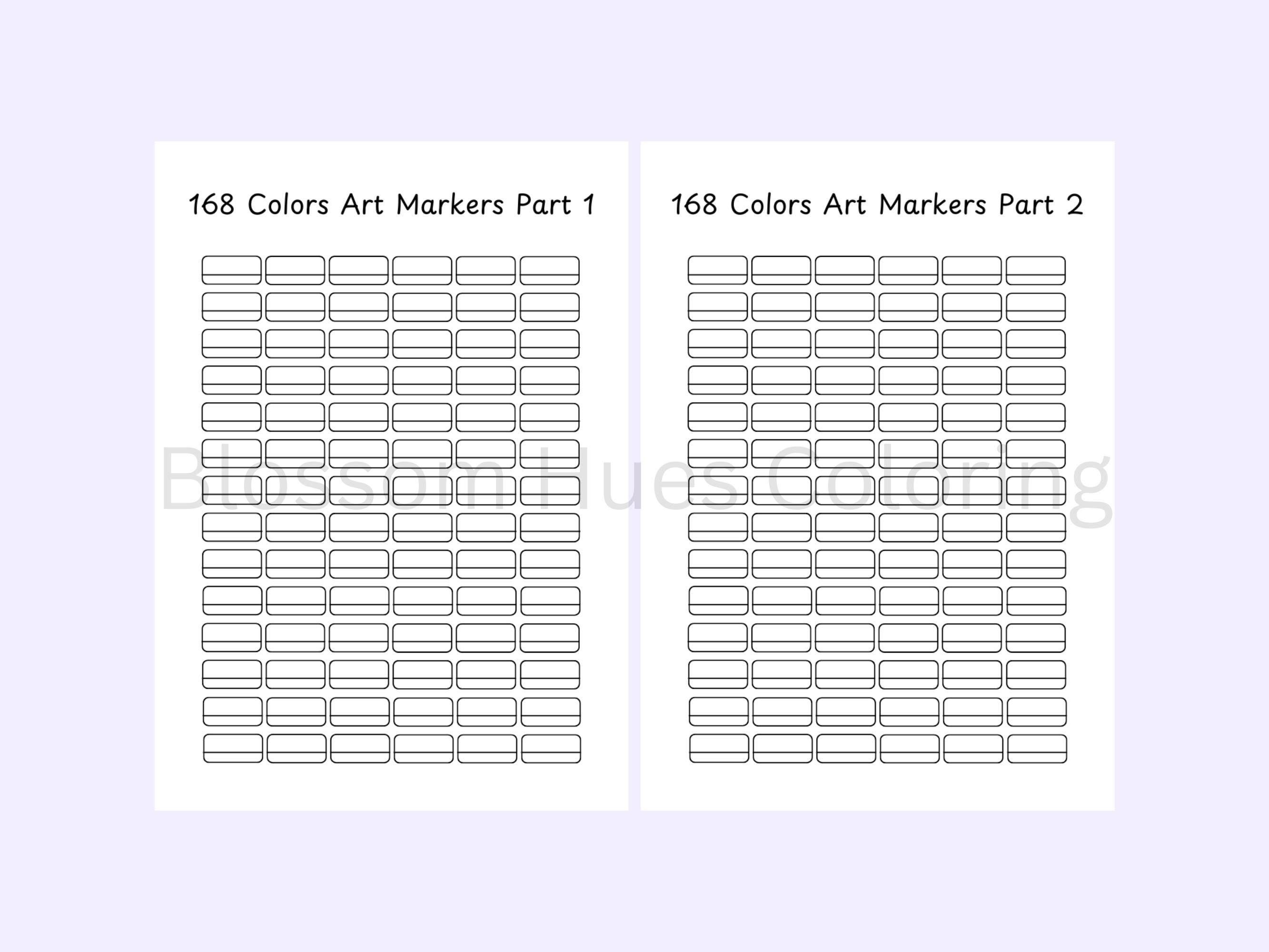 Blank Color Swatches Chart Color Chart Printable Swatch Template Color ...