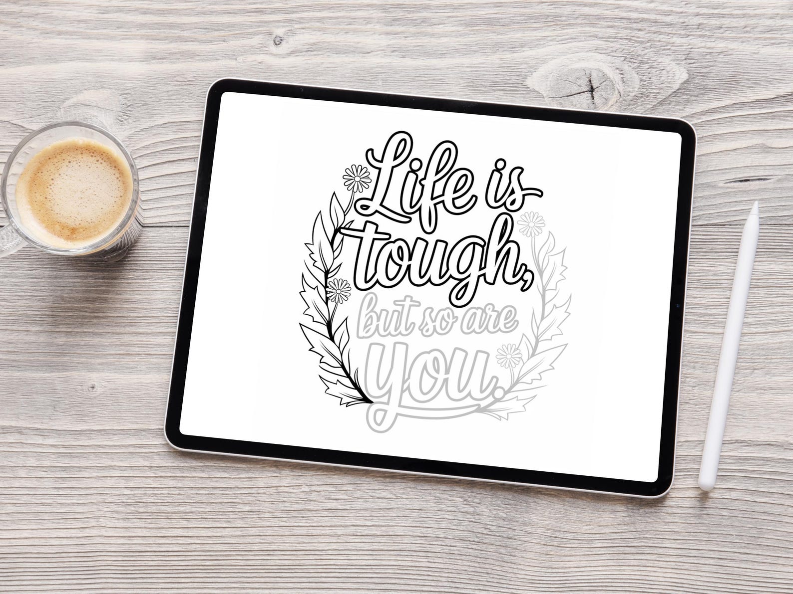 Motivational Quote Tracing Pages: Mindful Coloring (printable PDF) - Etsy