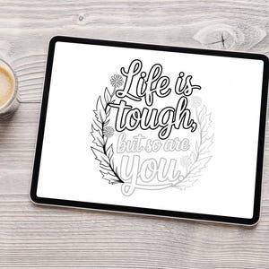 Motivational Quote Tracing Pages: Mindful Coloring (printable PDF) - Etsy