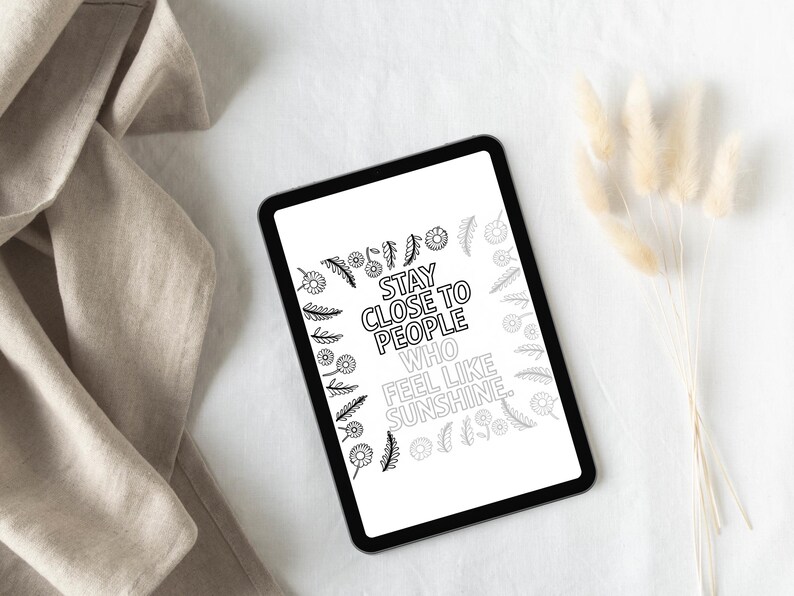 Motivational Quote Tracing Pages: Mindful Coloring (printable PDF) - Etsy