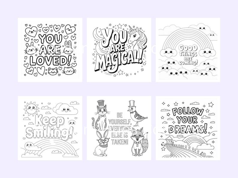 Motivational Coloring Pages for Kids Manifest Coloring Sheets Bold and ...