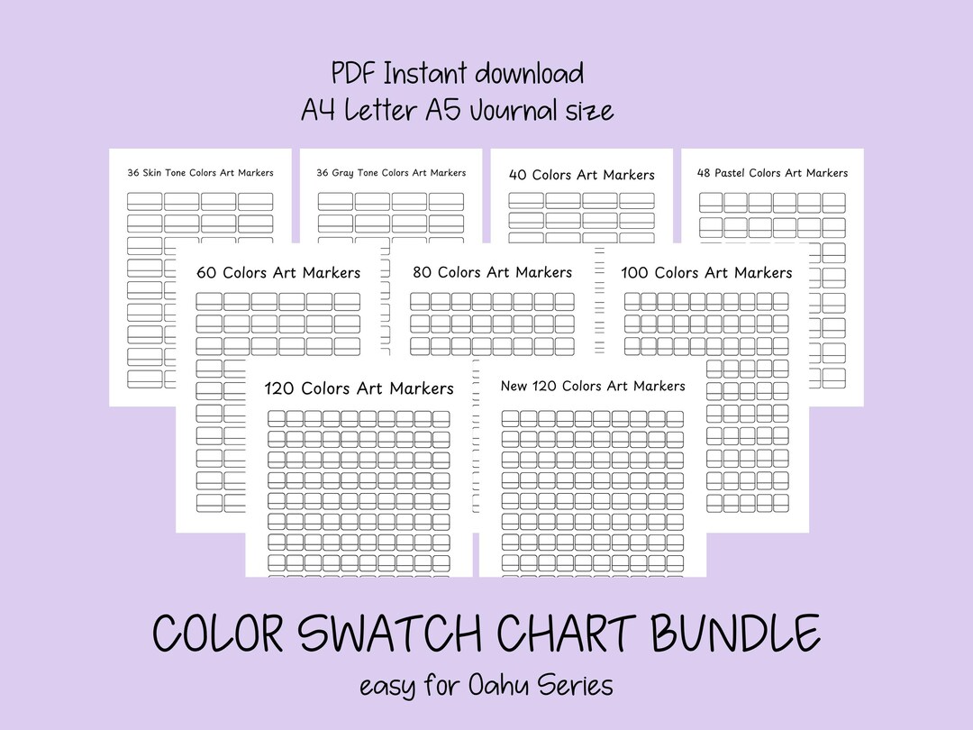 Blank Color Swatches Chart Color Chart Printable Swatch Template Color ...