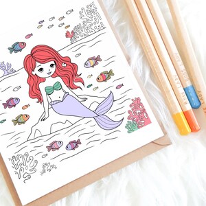 Mermaid Coloring Pages Bold and Easy Designs for Kids Fun Printable ...