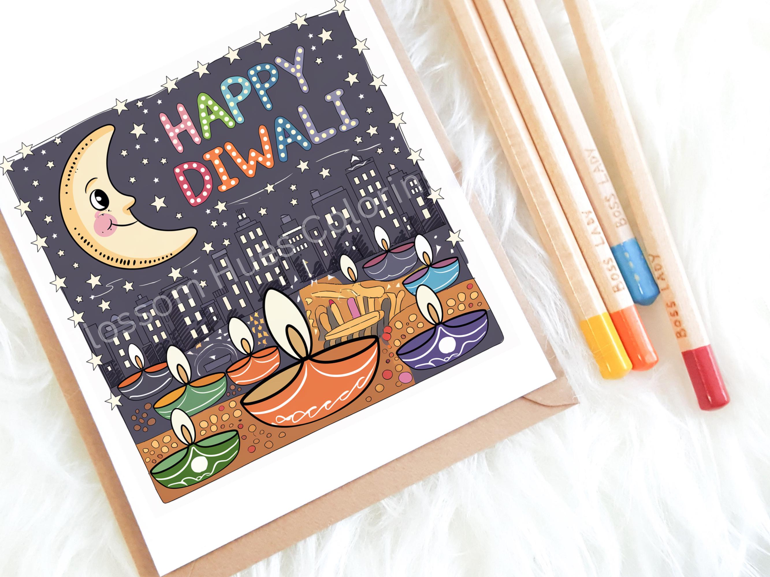 Diwali Coloring Pages Printable DIY Festival Coloring Sheets Bold and ...
