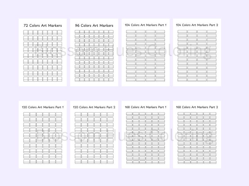 Blank Color Swatches Chart Color Chart Printable Swatch Template Color ...