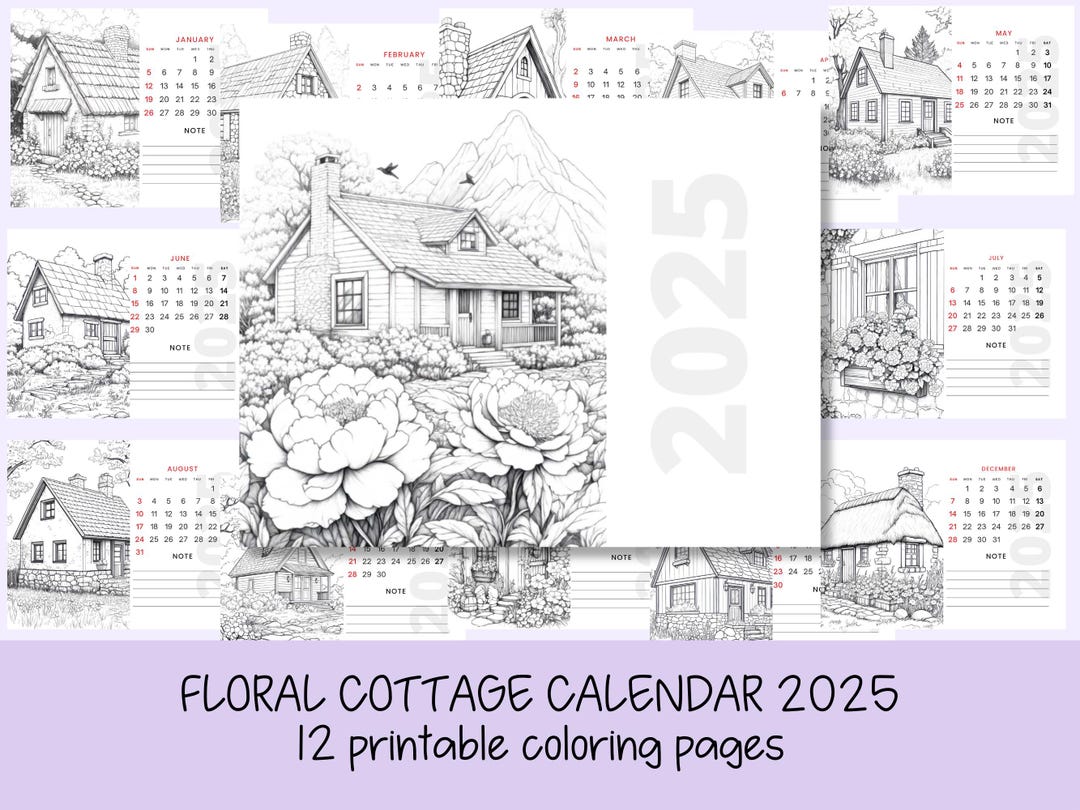 Calendario 2025 para imprimir, colorear, planificar mensual, calendario ...