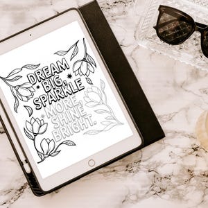 Motivational Quote Tracing Pages: Mindful Coloring (printable PDF) - Etsy