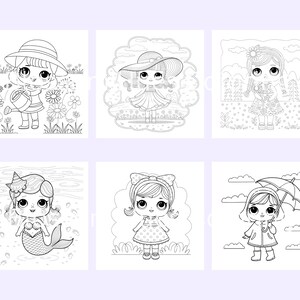 Kawaii Coloring Page Kawaii Dolls Super Cute Doll Characters Coloring ...