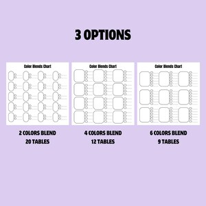 Blank Color Blend Chart for Artists, Paint Mixing Guide, Printable ...