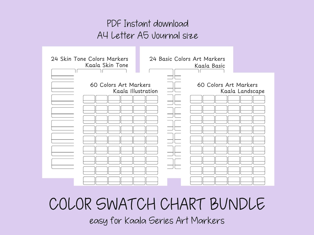 Blank Color Swatch Chart Printable Swatch Template Color Chart Template ...