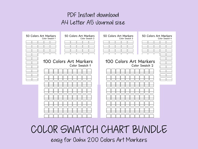 Blank Color Swatch Chart Color Chart Printable Swatch Template Color ...