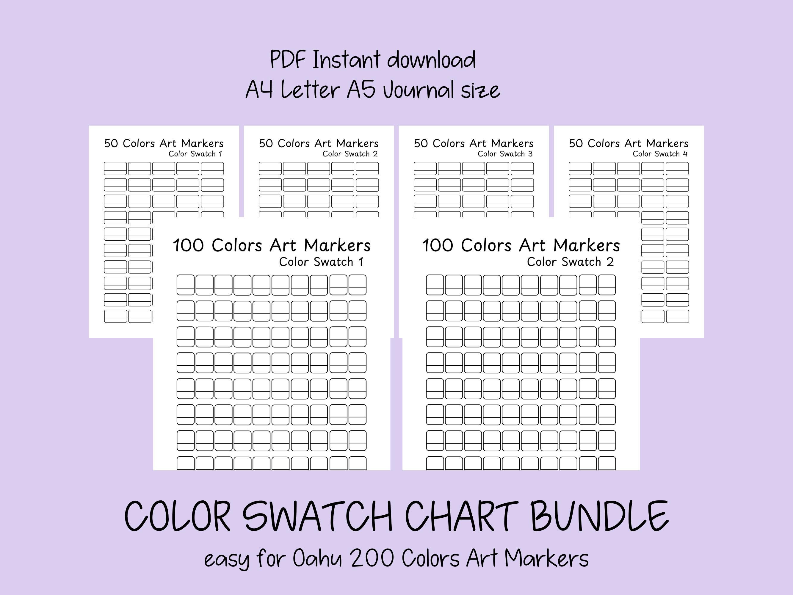 Blank Color Swatch Chart Color Chart Printable Swatch Template Color ...