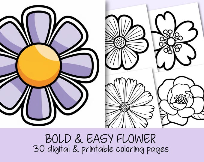 100 Botanical Flowers Coloring Book Pages, Blooming, Adults and Kids ...