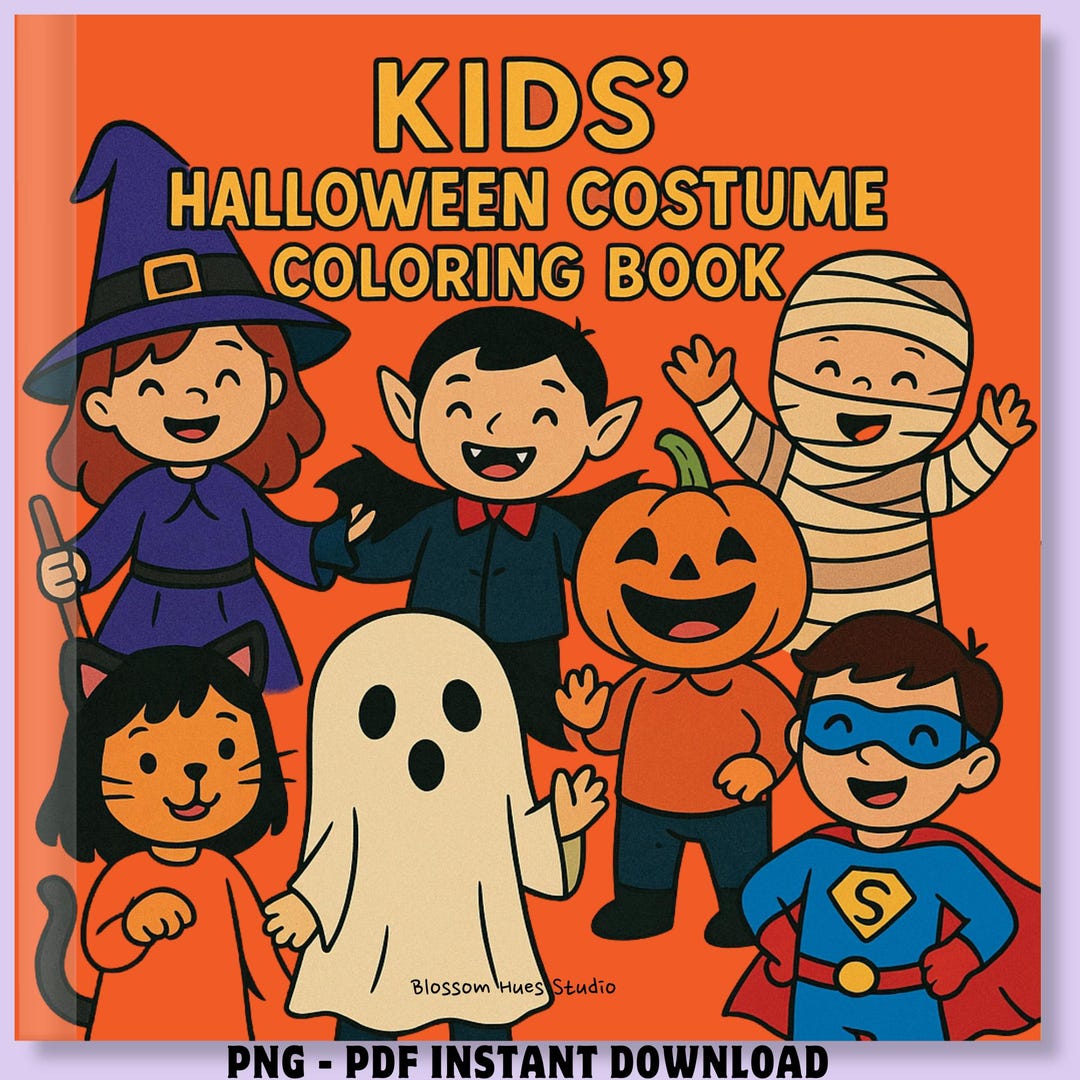 Printable Halloween Costume Coloring Pages for Kids | Fun DIY Spooky ...