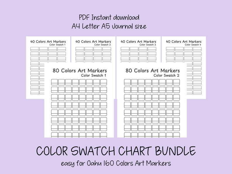 Blank Color Swatches Chart Color Chart Printable Swatch Template Color ...