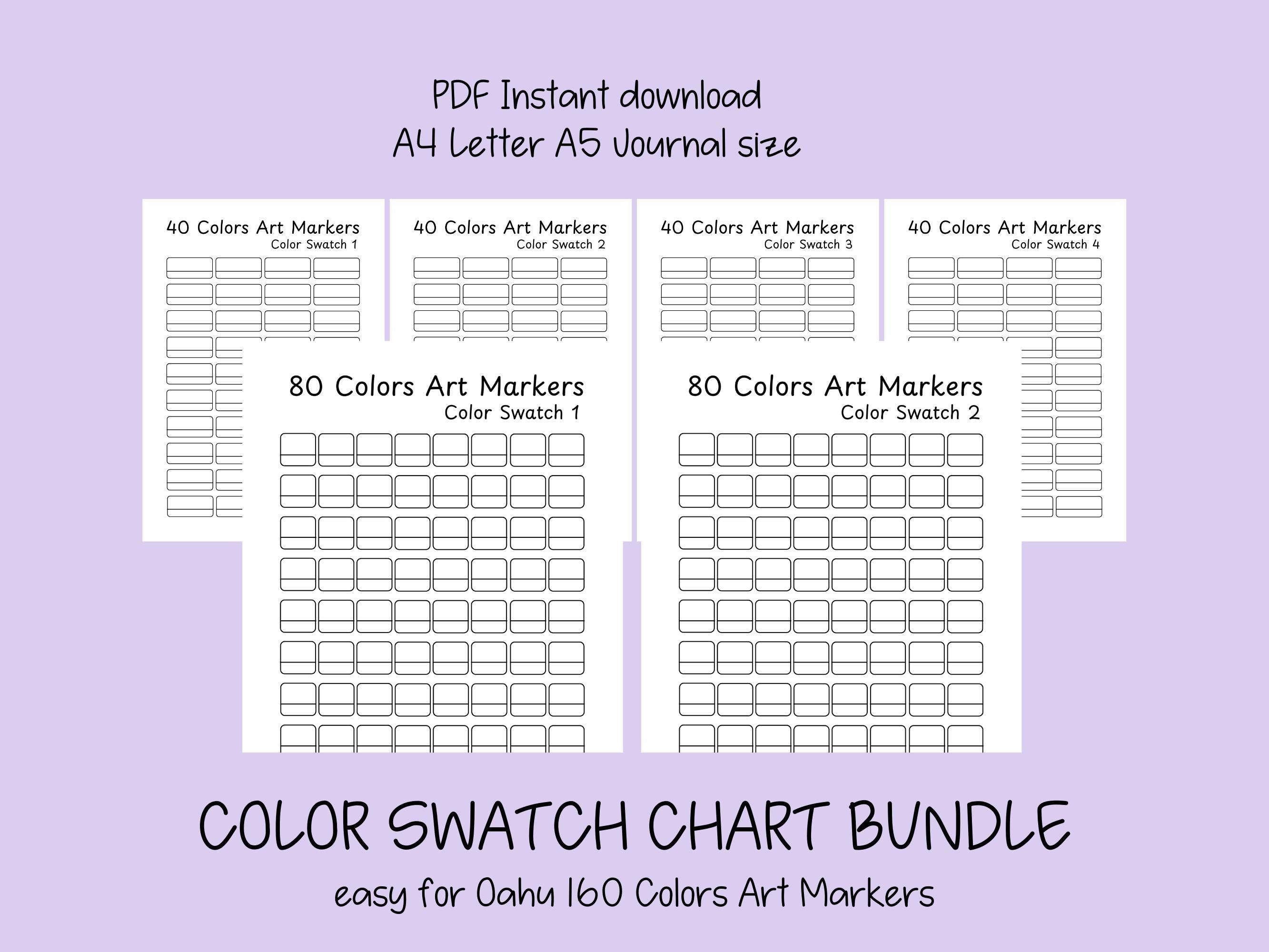 Blank Color Swatches Chart Color Chart Printable Swatch Template Color ...