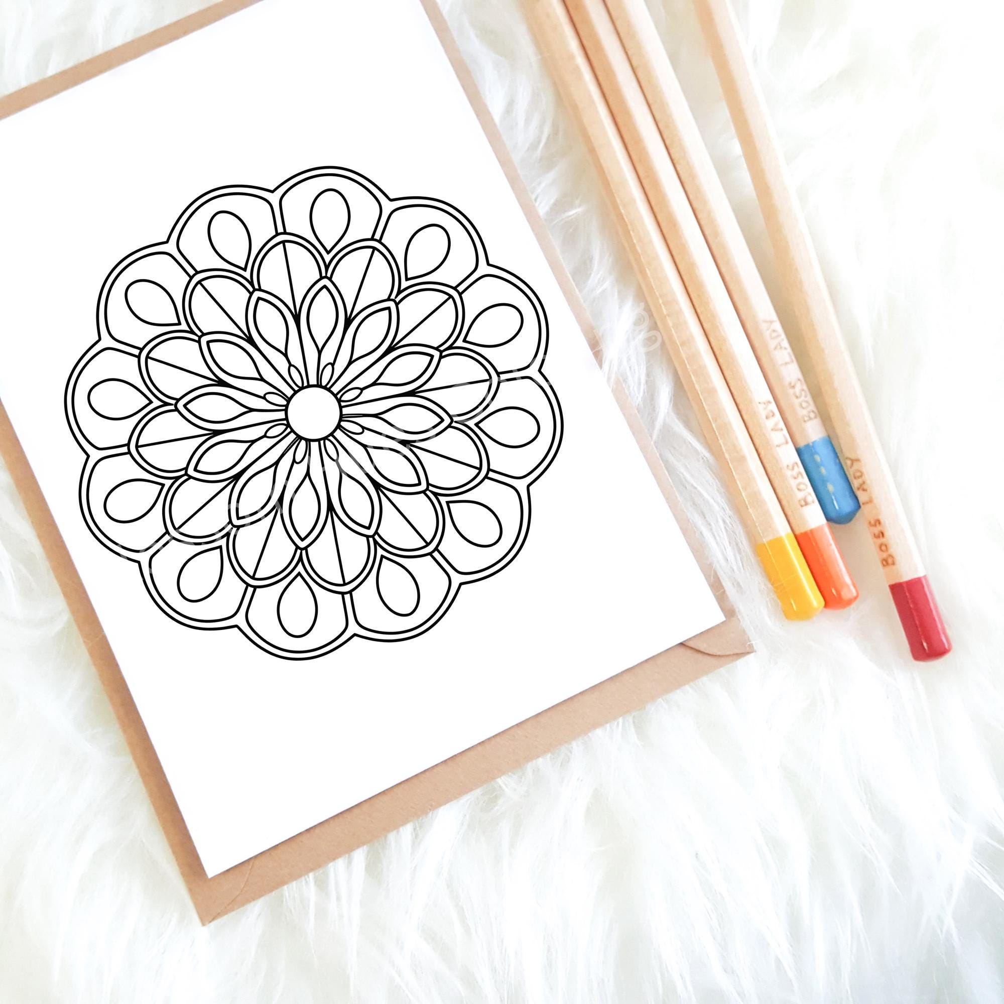 Mandala Coloring Pages: 40 Bold & Easy Designs (printable PDF) - Etsy