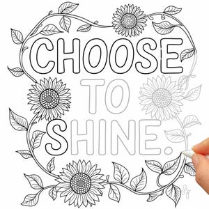 Motivational Quote Tracing Pages: Mindful Coloring (printable PDF) - Etsy