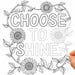 Motivational Quote Tracing Pages: Mindful Coloring (printable PDF) - Etsy