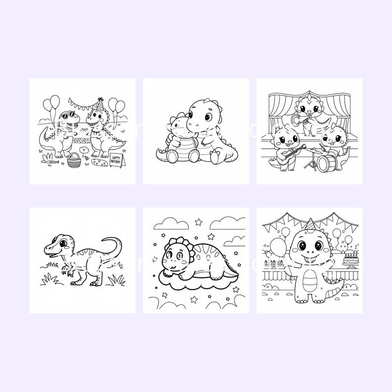Dinosaur Coloring Pages | Bold and Easy Coloring for Kid | Fun ...
