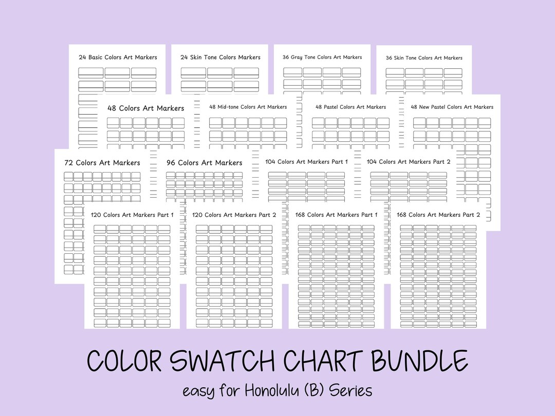 Blank Color Swatches Chart Color Chart Printable Swatch Template Color ...