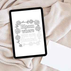 Motivational Quote Tracing Pages: Mindful Coloring (printable PDF) - Etsy