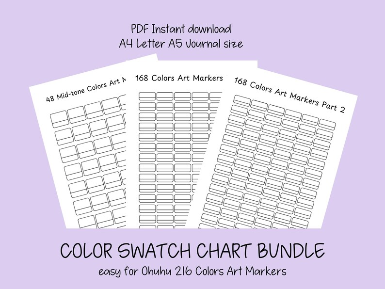 Blank Color Swatch Chart Color Chart Printable Swatch Template Color ...