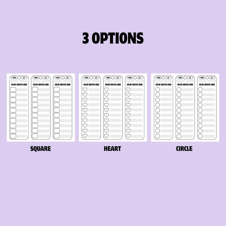 Blank Color Swatch Card: Printable Template (digital Download) - Etsy