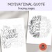 Motivational Quote Tracing Pages: Mindful Coloring (printable PDF) - Etsy