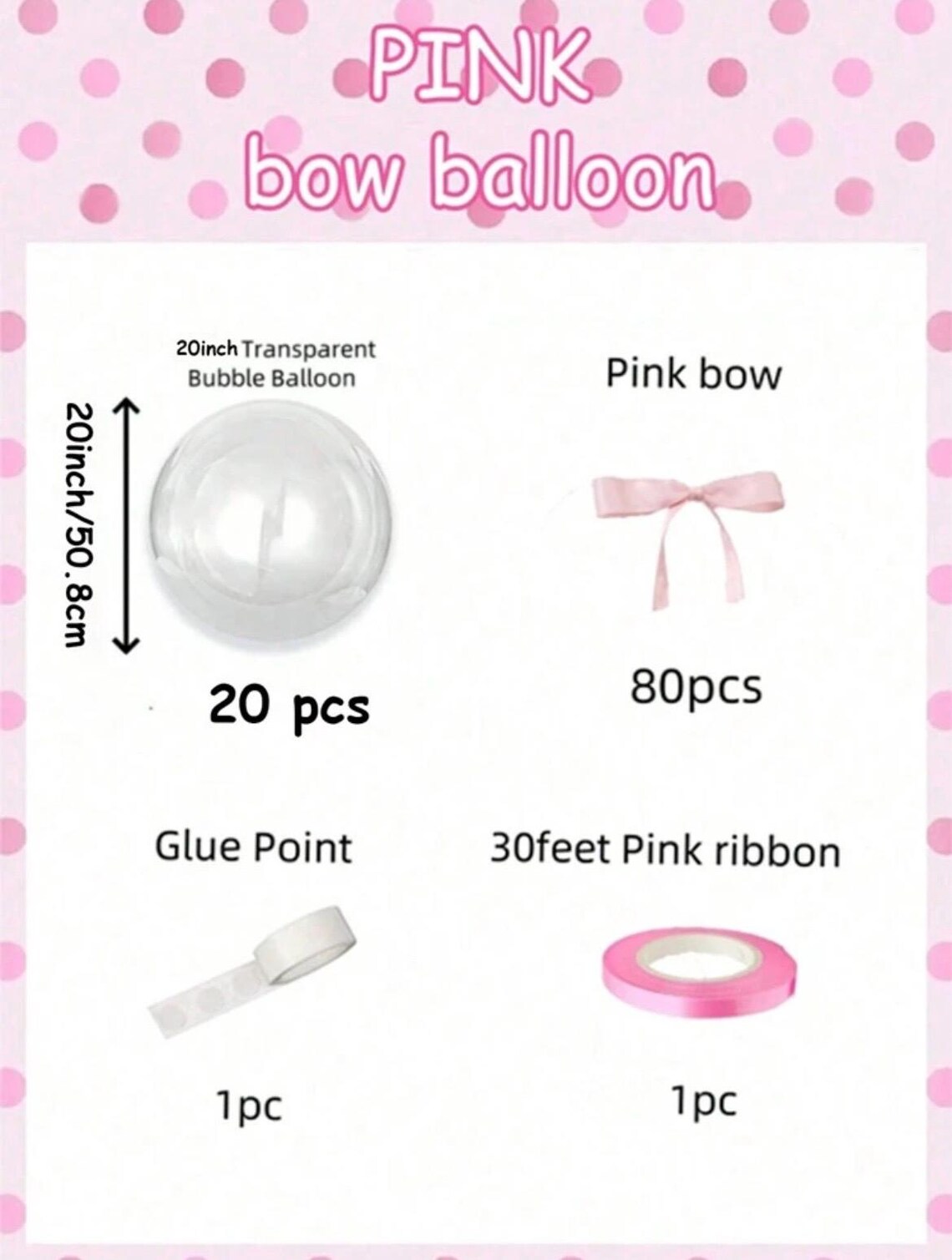 Transparent Bobo Balloons With Pink Bow - Etsy