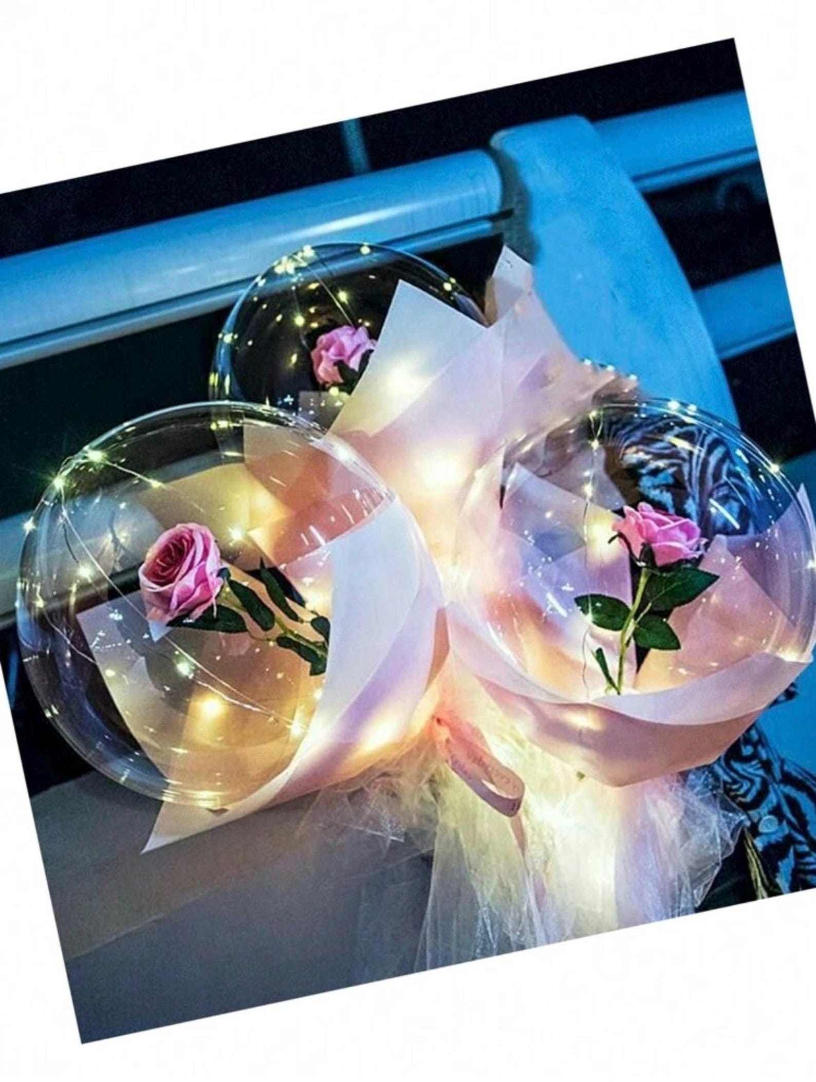 LED Rose Balloon Bouquet - Etsy
