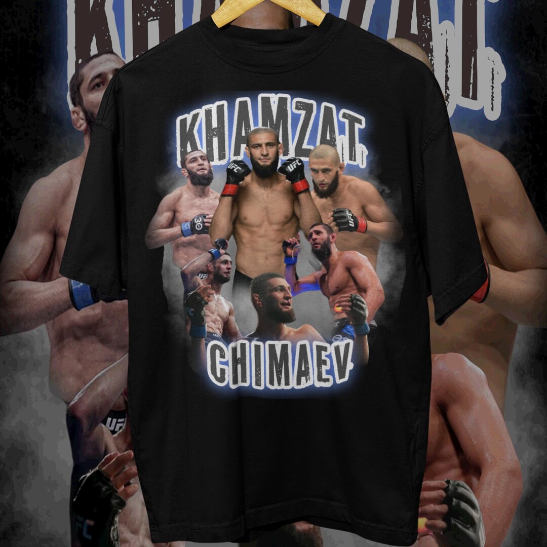 Retro Khamzat Chimaev Shirt Vintage 90s Grapic Mixed Martial Artist Tee ...