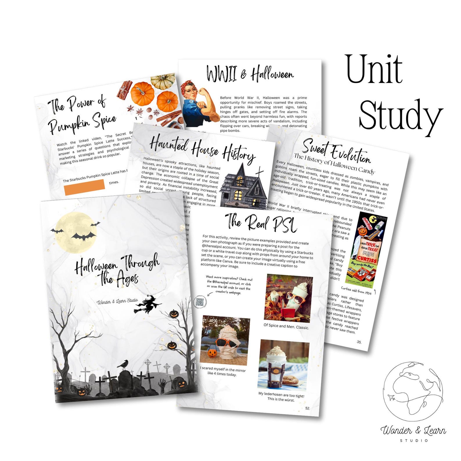 Halloween Unit Study Printable Curriculum PDF History of Halloween ...