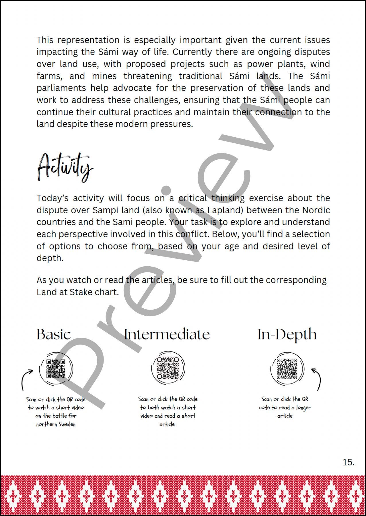 Sami Culture Lesson Printable Homeschool Geography & Indigenous Studies ...