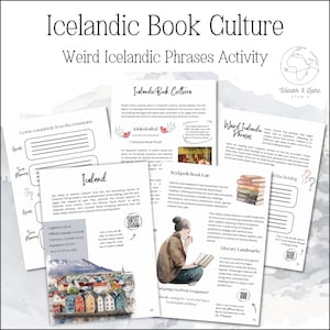 Iceland Book Culture Lesson Printable Homeschool Geography & Culture ...