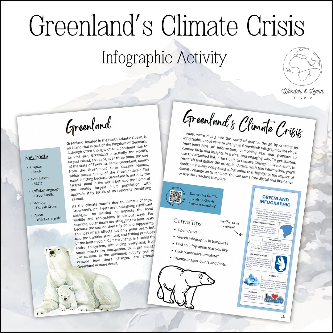 Greenland Climate Change Lesson Printable Homeschool Geography ...