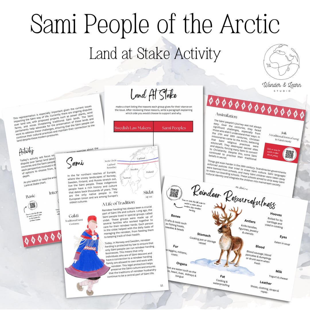 Sami Culture Lesson Printable Homeschool Geography & Indigenous Studies ...