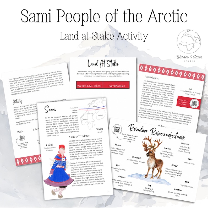 Sami Culture Lesson Printable Homeschool Geography & Indigenous Studies ...
