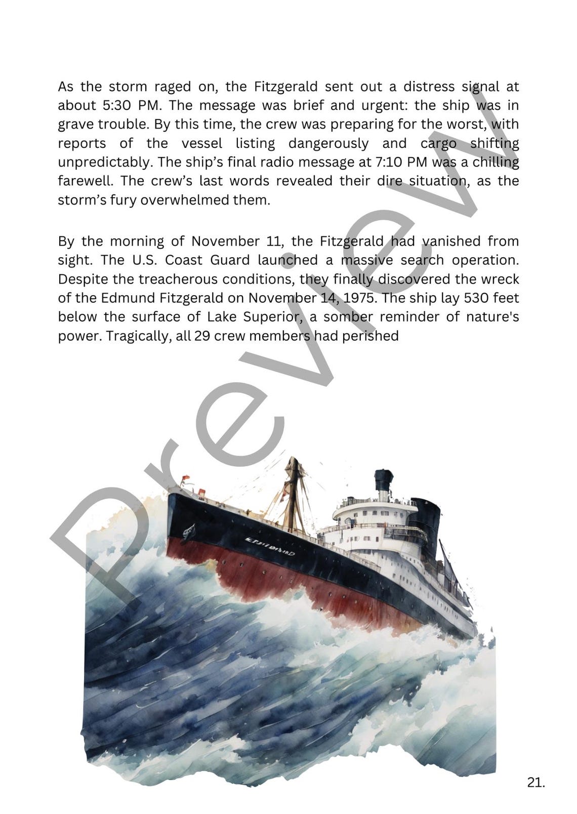 Great Lakes Shipwreck Lesson Printable Homeschool Geography & History ...