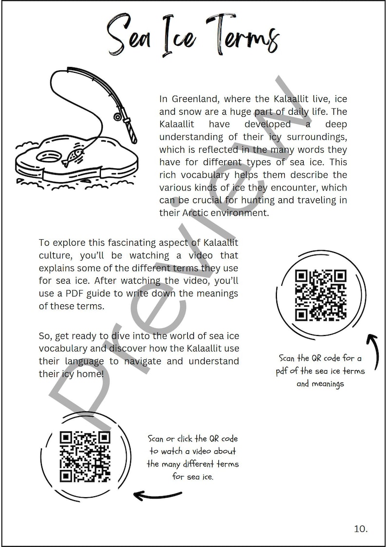 Inuit People of the Arctic: Culture and Sea Ice Terms Activity - Etsy