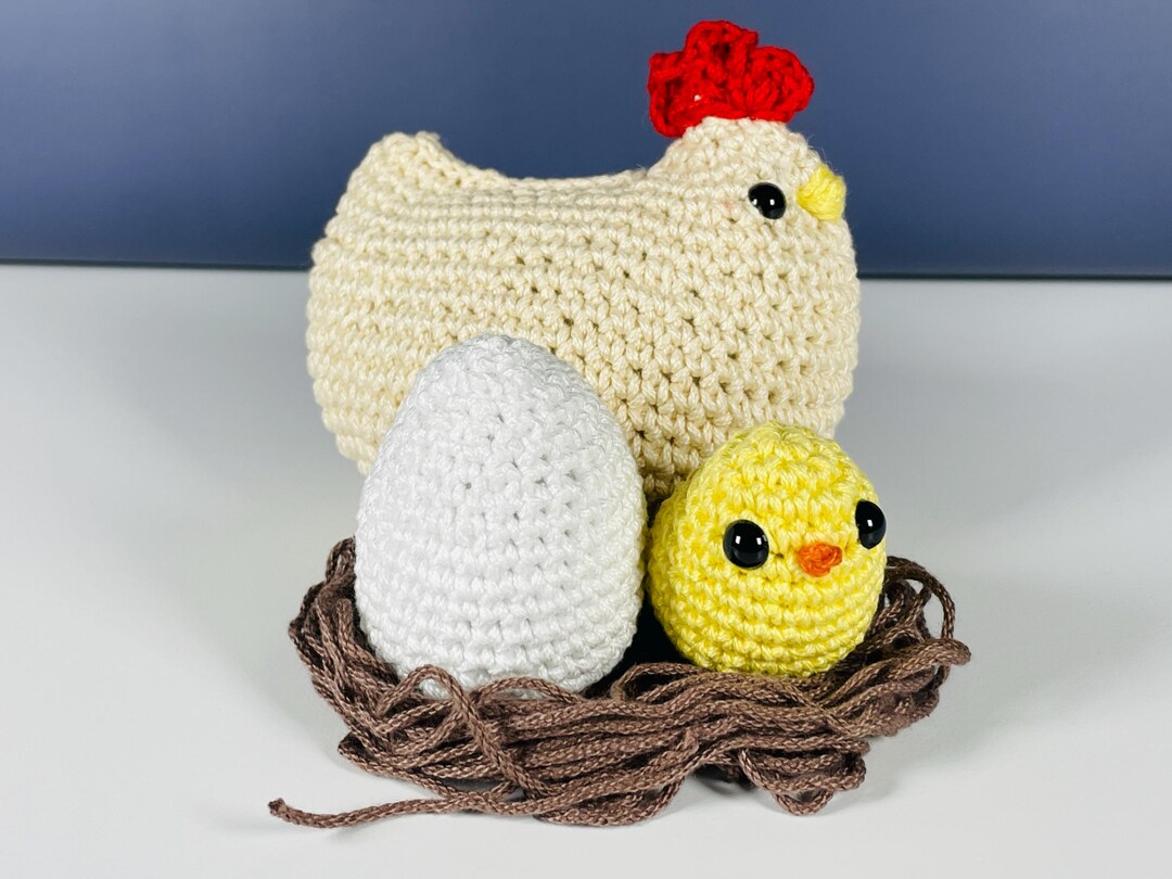 Crochet Chicken, Chick, and Egg, Pattern Three in One, Amigurumi PDF in ...