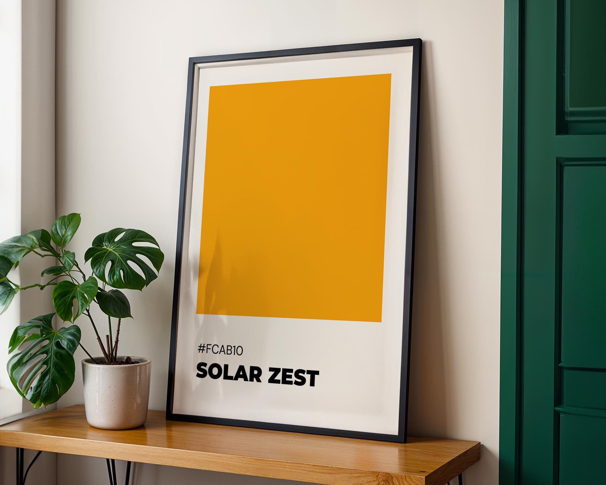 Pantone Yellow Color Poster Print, Minimalistic Nordic Wall Art ...