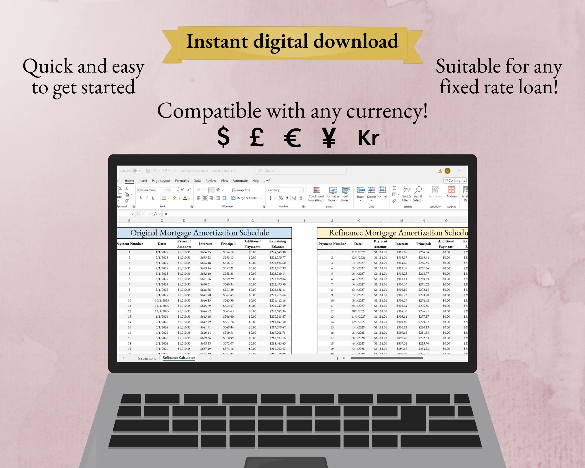 Mortgage Refinance Calculator | Mortgage Comparison | Google Sheets ...