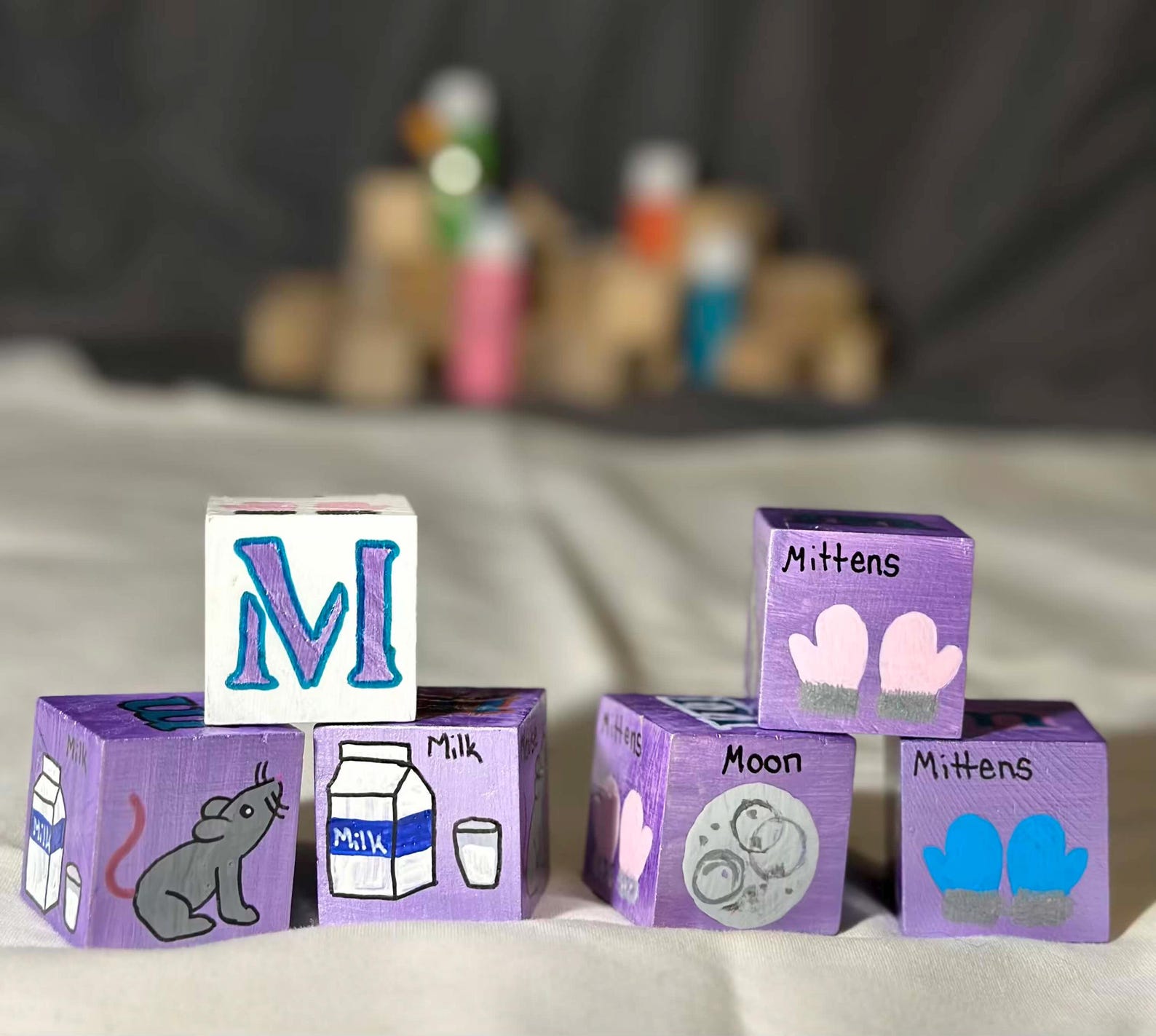 Hand Painted ABC Blocks (one of a Kind) - Etsy