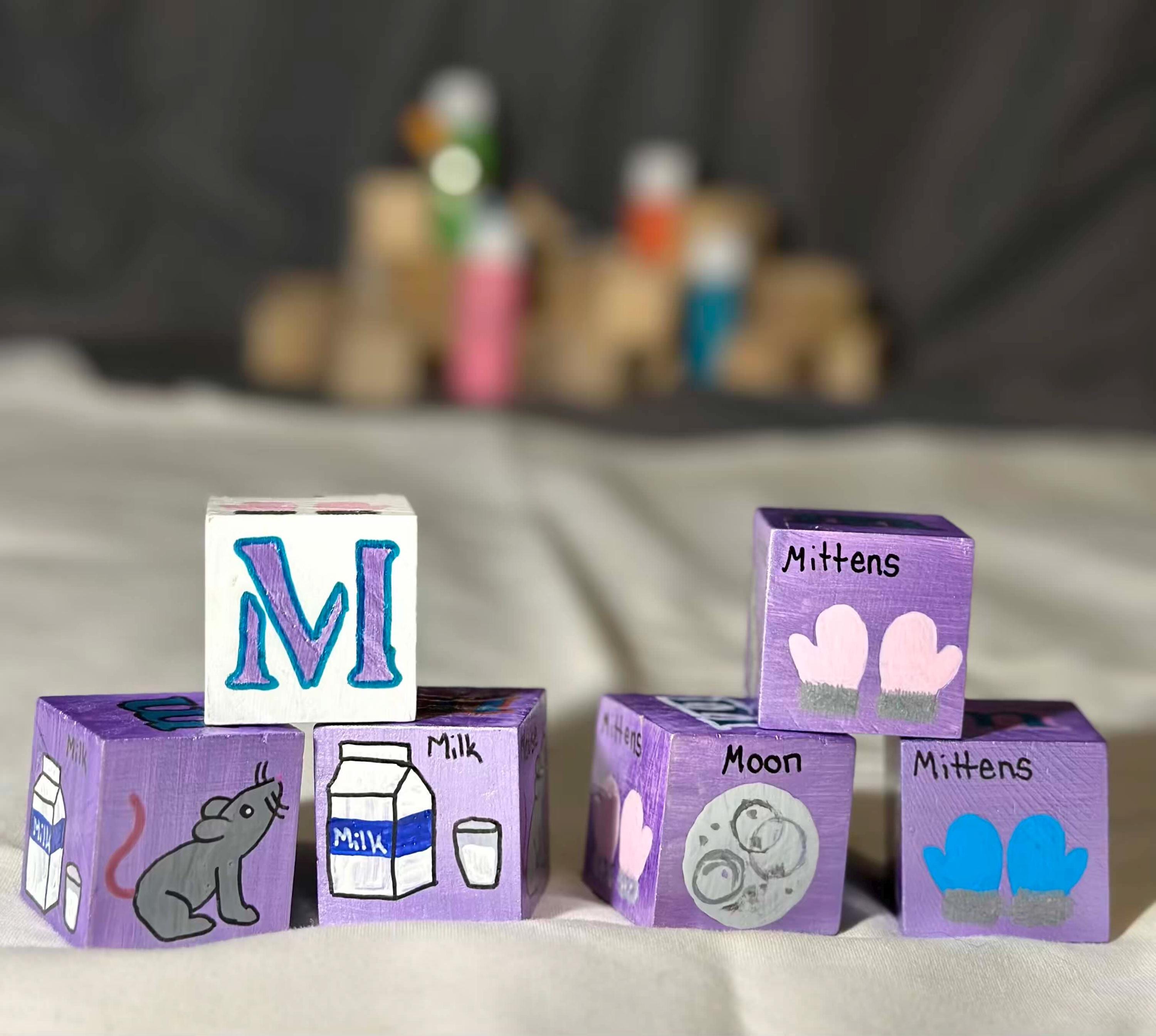Hand Painted ABC Blocks (one of a Kind) - Etsy