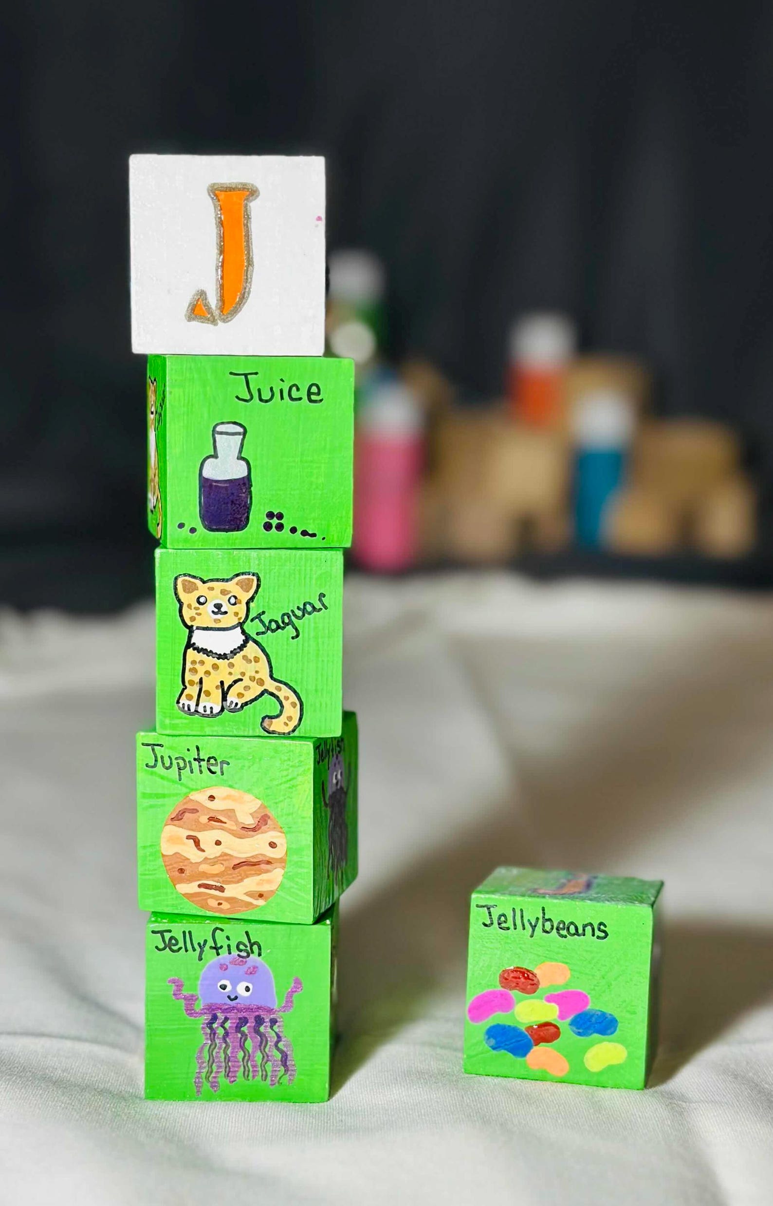 Hand Painted ABC Blocks (one of a Kind) - Etsy
