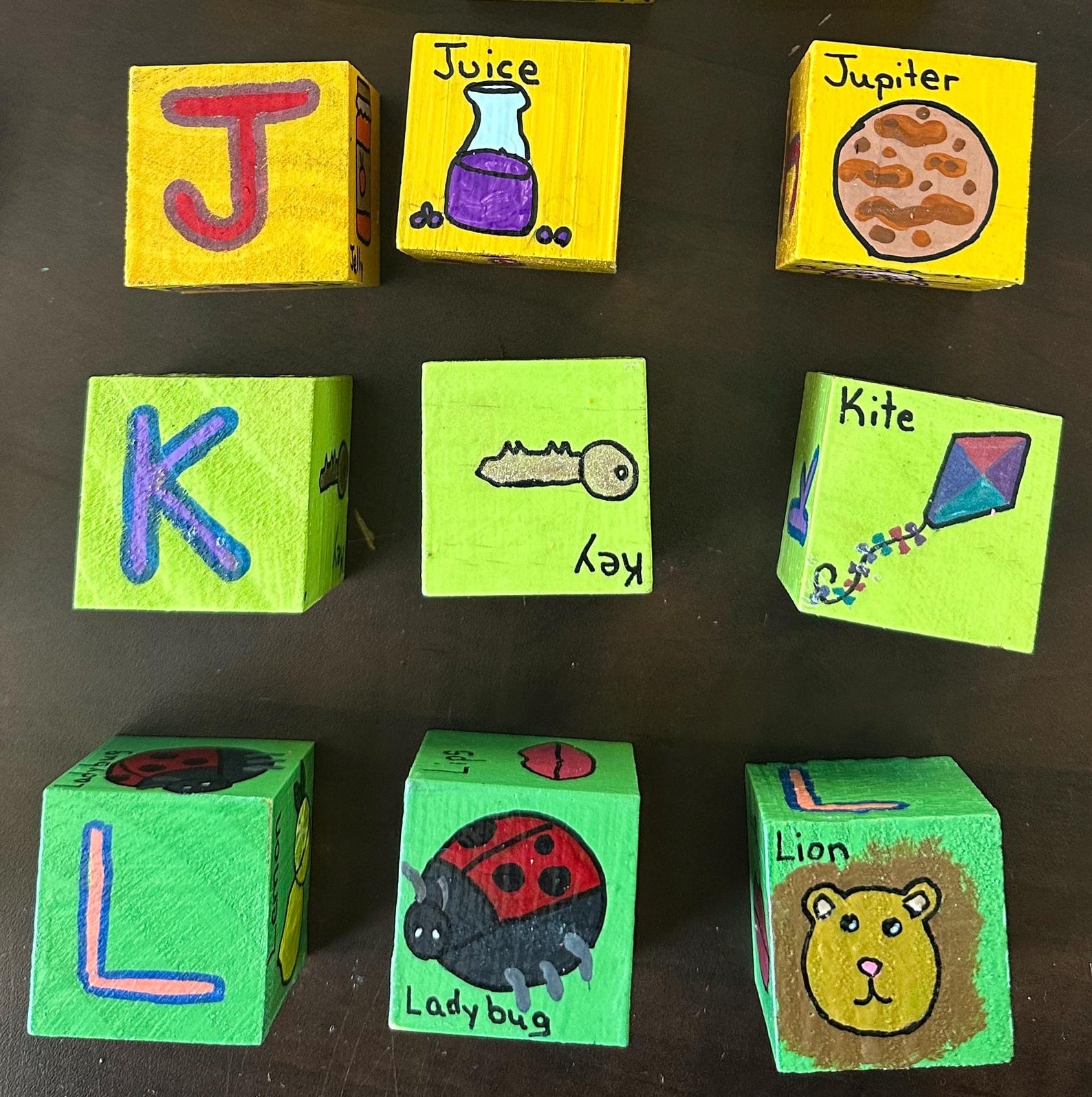 Hand Painted ABC Blocks one of a Kind - Etsy