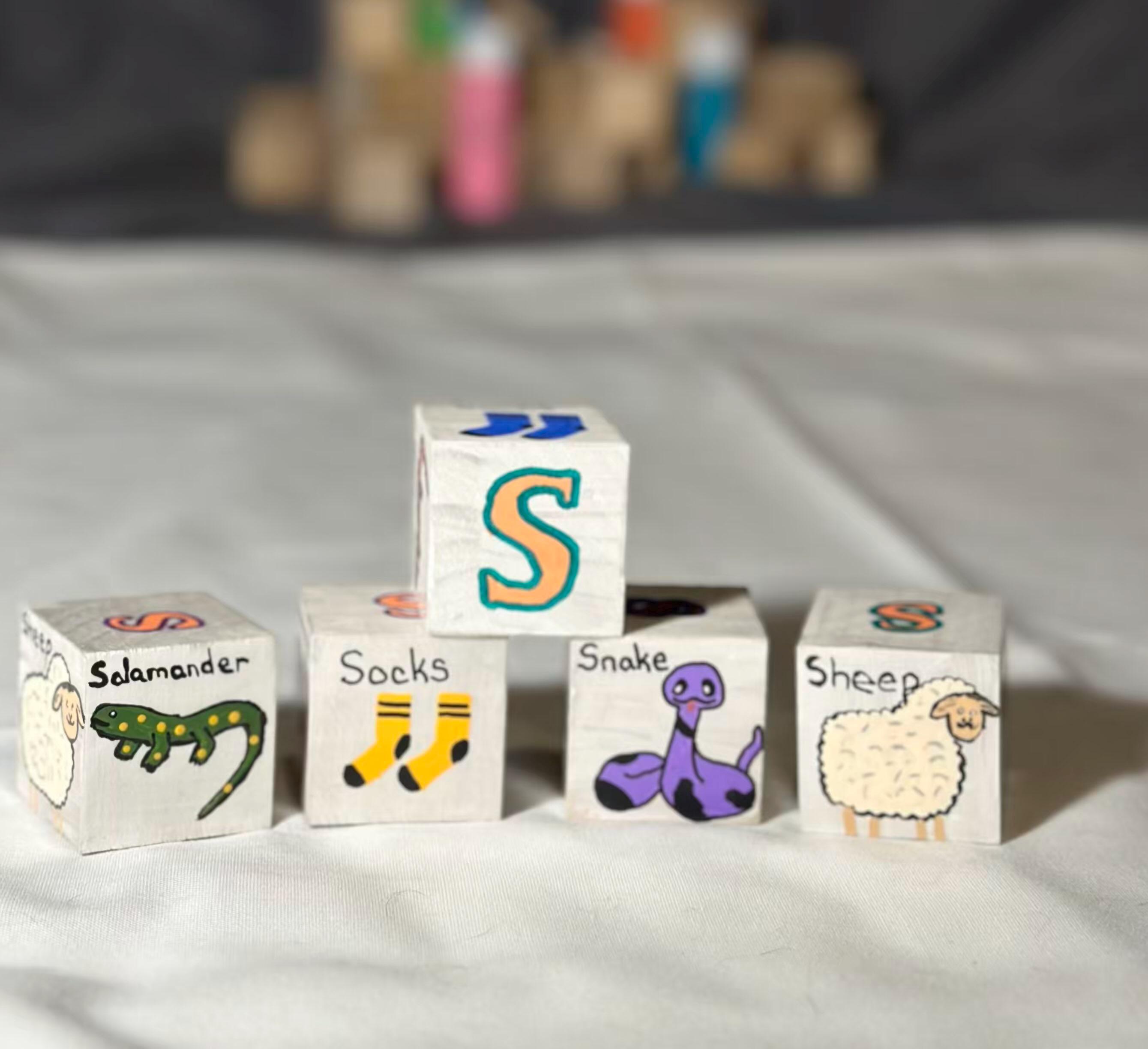 Hand Painted ABC Blocks (one of a Kind) - Etsy