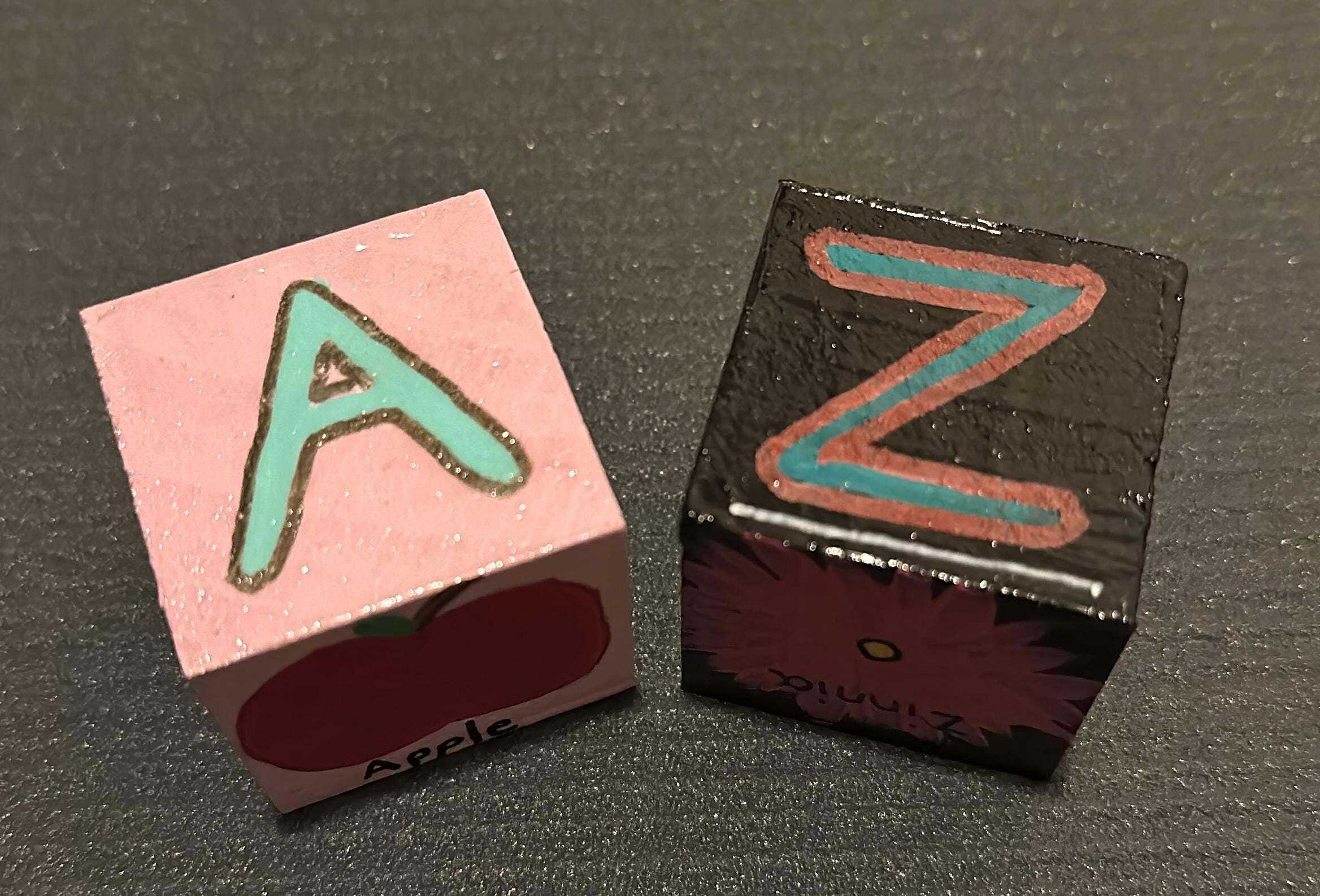Hand Painted ABC Blocks one of a Kind - Etsy